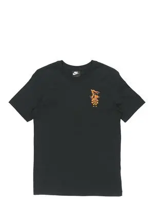 Nike Sportwear Printing Sports Pullover Round Neck Short Sleeve - Black