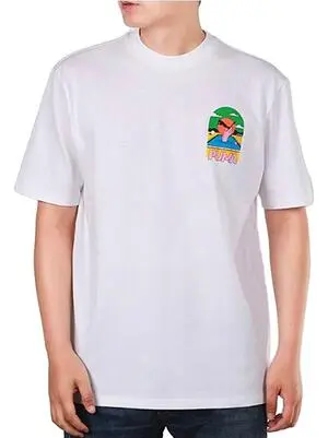 PUMA Printing Round Neck Short Sleeve - White