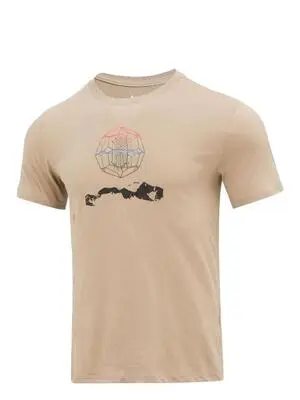 Nike Printing Round Neck Short Sleeve Khaki T-shirt - Default Color