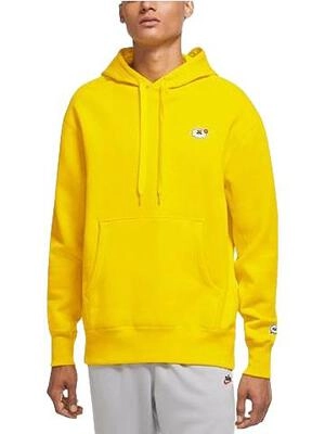 Nike Airmoji Knit Fleece Hoodie - Yellow