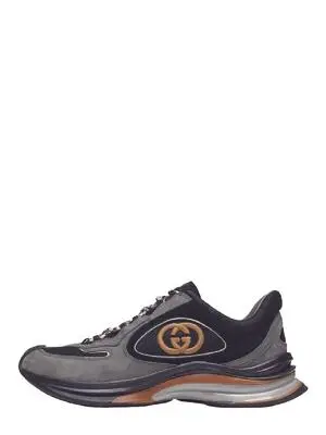 Gucci Run Suede Sneakers - Black/grey Suede