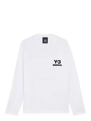 Adidas Y-3 Nbhd Logo Long Sleeve T-shirt - Core White