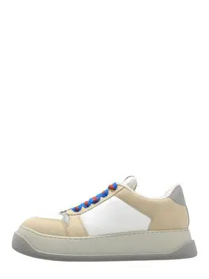 Gucci Screener Gg Leather Sneakers - White/grey/beige