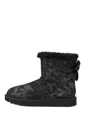 UGG Mini Bailey Bow Glimmer Boots - Black