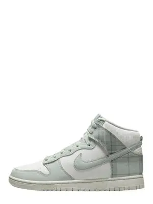 Nike Dunk High Se "mint Plaid" Sneakers - Green/white