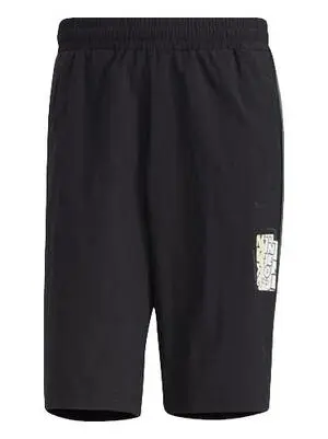 Adidas Neo Shorts With Graffiti Print - Black