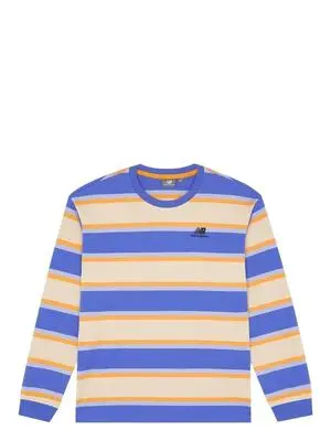 NEW BALANCE Striped Long Sleeve T-shirt - Blue/orange