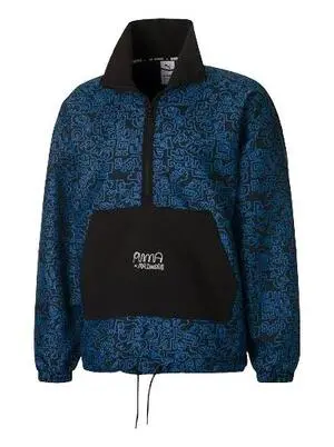 PUMA X Mr Doodle Graffiti Print Stand Collar Jacket - Default Color