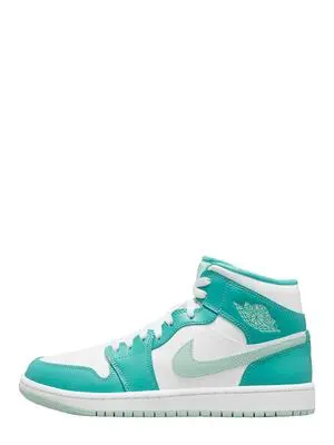 JORDAN 1 Mid Sneakers - Green/white