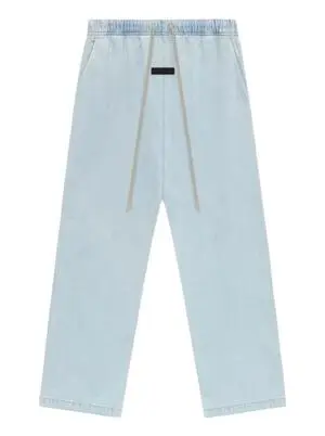 Fear Of God Relaxed Fit Light Wash Denim Pants - Blue