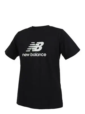 NEW BALANCE Logo T-shirt Asia Sizing 'black - Black/white