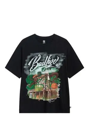 LI-NING Badfive Short Sleeve T-shirt 'black - Black/multi-color