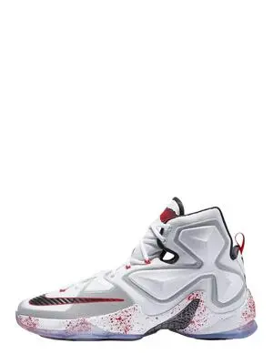 Nike Lebron 13 "friday The 13th" High Top Sneakers - White/black-university Red