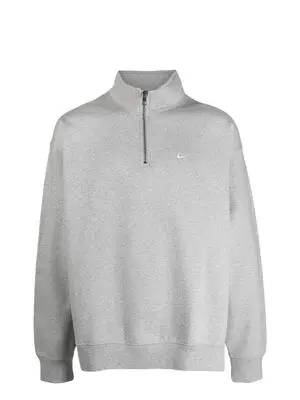 Nike Half Zip Long Sleeve Wool Sweater - Grey