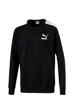 PUMA Bronzing Round Neck Sports Pullover - Black