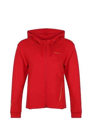 Adidas Neo Floral Print Zip-up Hooded Jacket - Red