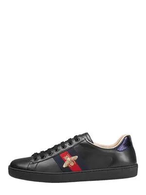 Gucci Ace Embroidered Bee Sneaker - Black