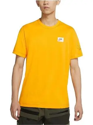 Nike Nsw Tee Swoosh 50 Lbr Casual Sports Breathable Printing Short Sleeve Gold Color T-shirt - Default Color
