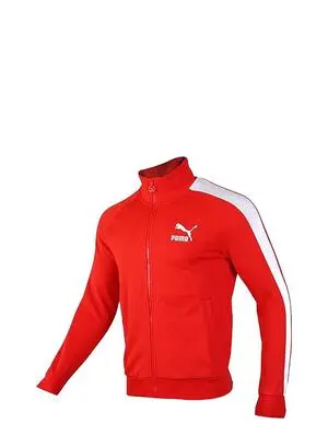 PUMA Iconic Minimalistic Stand Collar Zip-up Track Jacket - Red