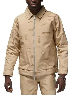 JORDAN Flight Heritage Jacket - Brown/yellow/multi-color