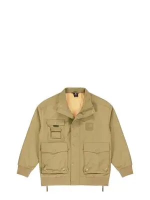 NEW BALANCE Multiple Pockets Cargo Windproof Sports Logo Jacket - Brown
