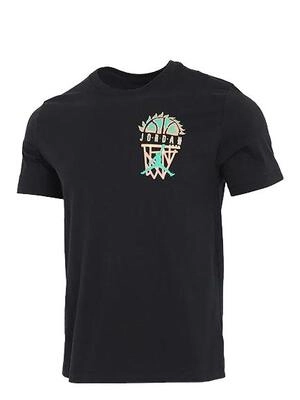 JORDAN Dna Casual Sports Knit Crew-neck Short Sleeve - Black