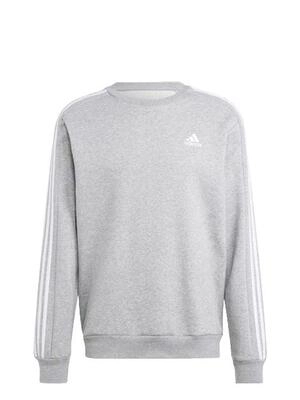 Adidas 3-stripes Fleece Sweatshirt - Medium Grey Heather