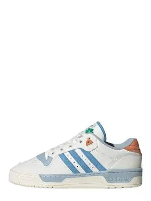 Adidas Rivalry Low Top Lace Up Sneakers - Core White/light Blue/off White