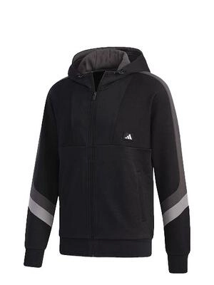 Adidas Colorblock Hooded Track Jacket - Black