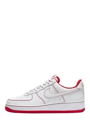 Nike Force 1 '07 "contrast Stitch" Low Top Sneakers - White/red
