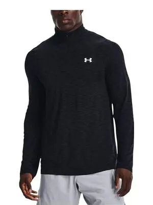 Under Armour Seamless 1/2 Zip Long Sleeve Shirt - Black
