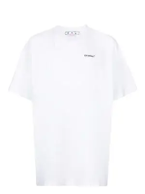 Off-White Back Arrow Printing Round Neck Short Sleeve White - Multi-color