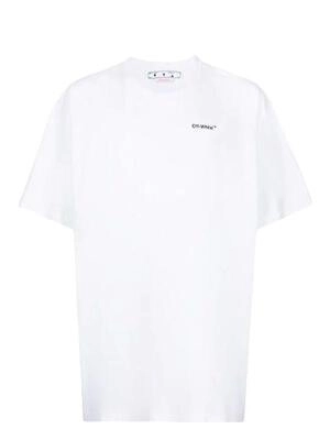 Off-White Back Arrow Printing Round Neck Short Sleeve White - Multi-color