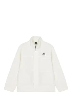 NEW BALANCE Fw22 Logo Cotton Coat Asia Sizing 'white Black - White/black