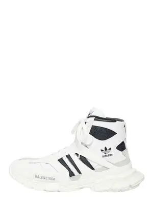 Balenciaga X Adidas Originals Track Forum High-top Sneakers - White/black