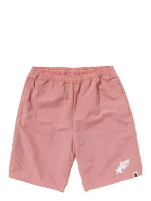 A BATHING APE A Bathing Ape BAPE STA Logo Beach Shorts Pink