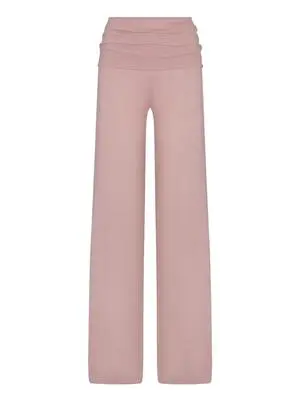 Nike X Skims Stretch Knit Foldover Wide Leg Pant - Himalayan