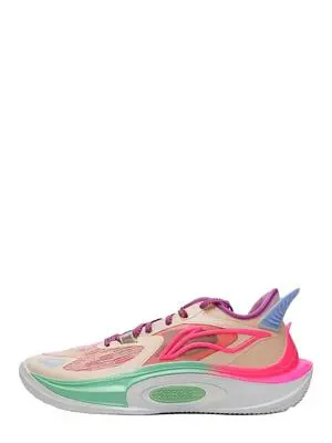LI-NING Sonic V2 Sneakers - Beige/neon Pink/mint Green