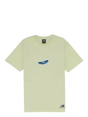NEW BALANCE X Anb Sport T-shirt Asia Sizing 'green - Green/blue
