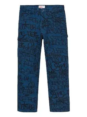 Supreme X Comme Des Garçons Shirt Canvas Painter Pant Navy - Blue
