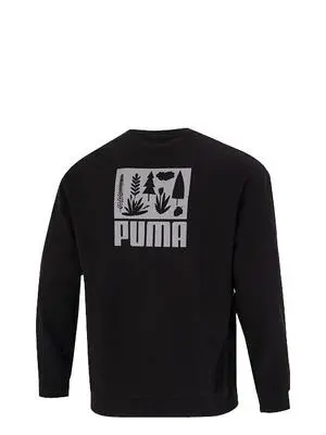 PUMA Logo Crew Neck Sweatshirt - Black/white