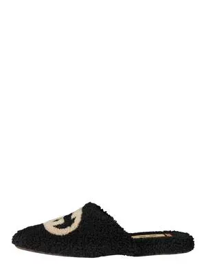 Gucci Interlocking G Slippers - Black/white