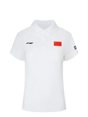 LI-NING Athletics Polo T-shirt - White/red