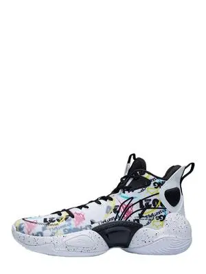 LI-NING High-top Basketball Sneakers - Standard White/black