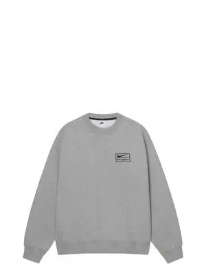 Nike X Stussy Crew Fleece Sweatshirt - Grey