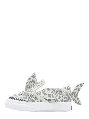 VANS Toddler Slip-on Leopard Shark Shoes - Gray/white