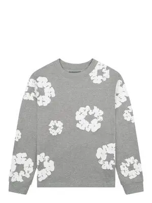 DENIM TEARS Cotton Wreath Long Sleeves T-shirt - Grey