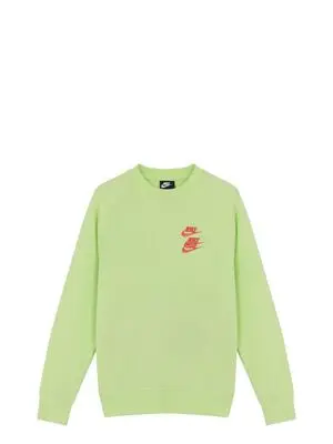 Nike Embroidered Logo Round Neck Pullover - Green