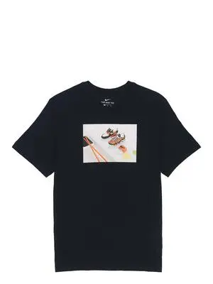 Nike Printing Sports Round Neck Short Sleeve - Black