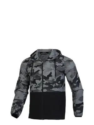 Nike Camouflage Zip-up Hooded Track Jacket - Black/gray